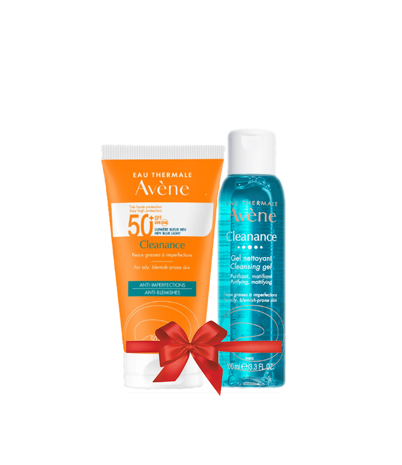 Avene Cleanance solaire SPF 50+ gel nettoyant 50ml offert