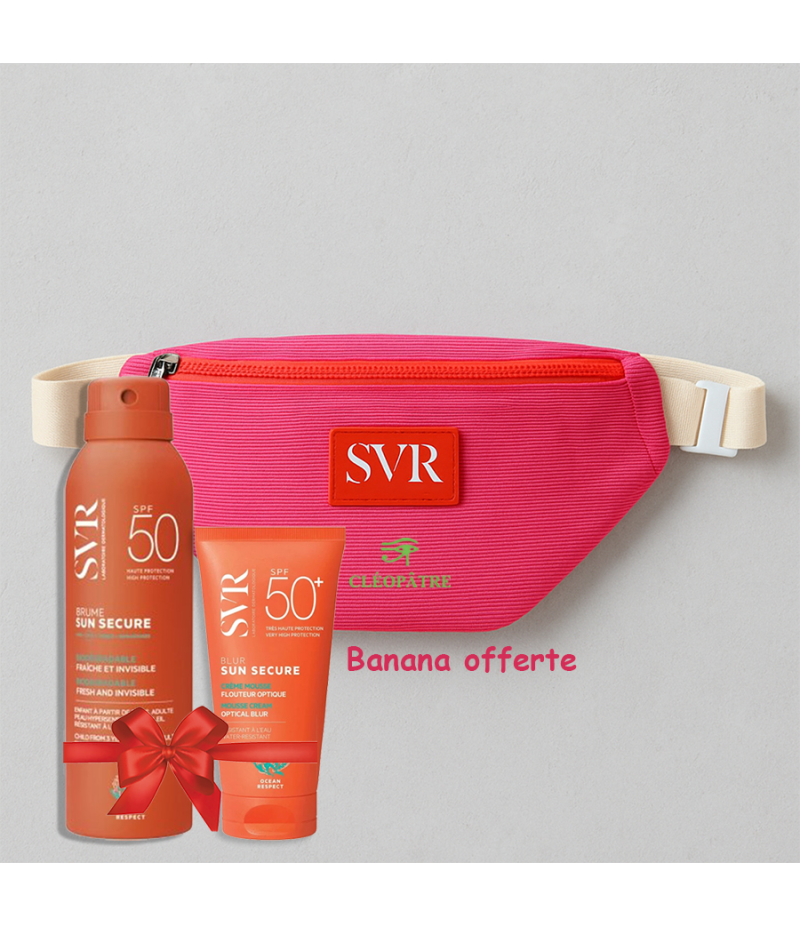 SVR TROUSSE BANANA SUN SECURE BLUR + Brume SPF50+ 200ML